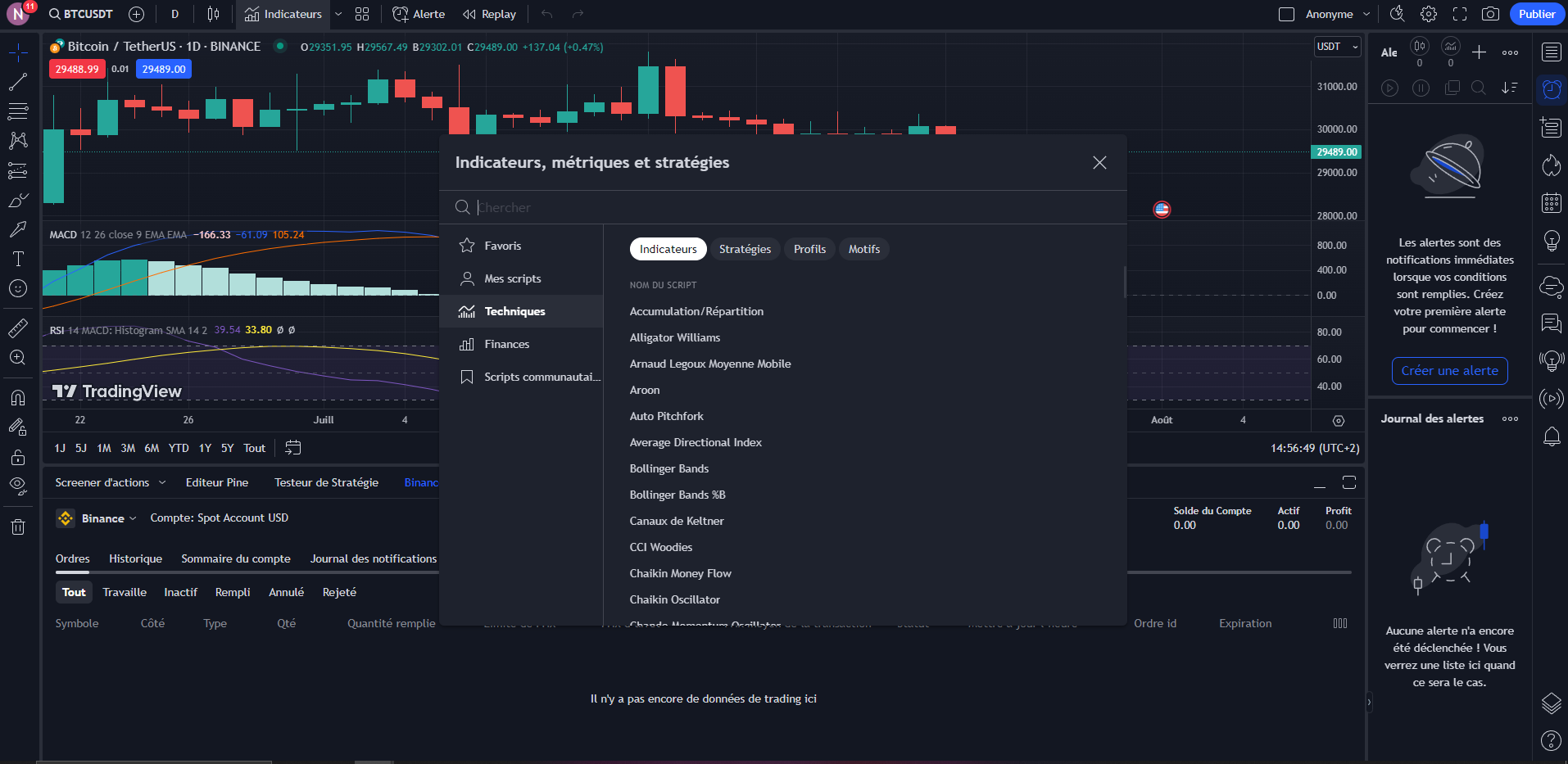 TradingView et Binance : Un duo puissant pour les traders